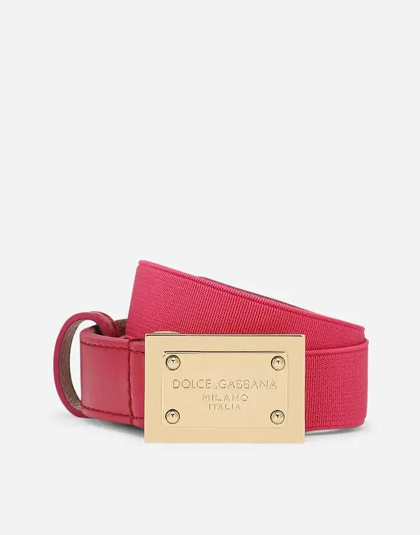Dolce & Gabbana Stretch Belt With Logo