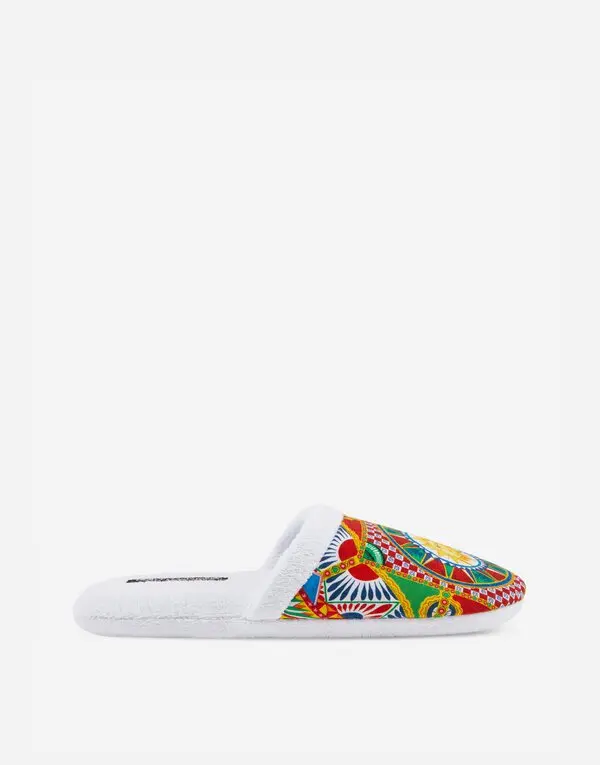 Dolce & Gabbana Cotton Terry Slippers - Multicolor