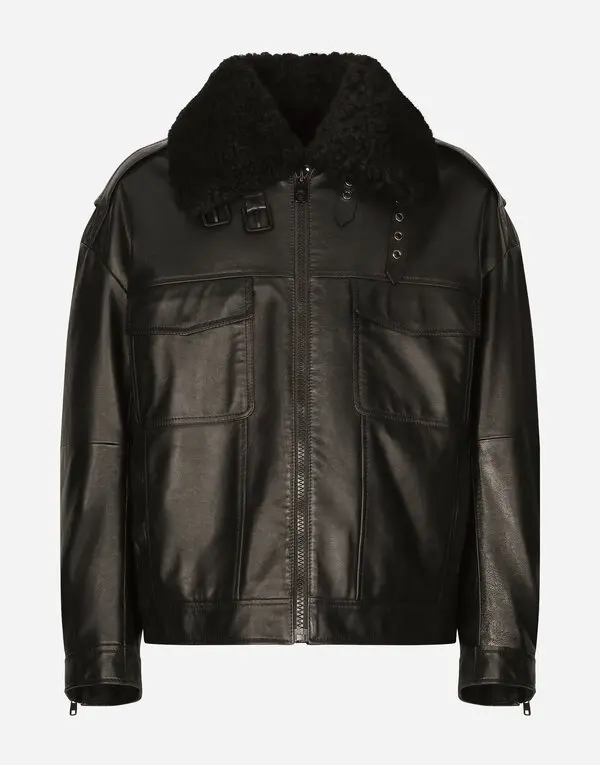 Dolce & Gabbana Bullskin Jacket With Shearling