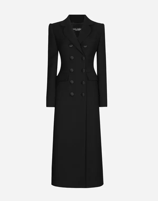 Dolce & Gabbana Houndstooth Check Wool Coat