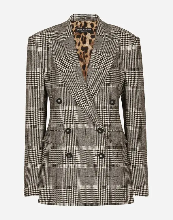 Dolce & Gabbana Glen Plaid Jacket With Vents - Multicolor