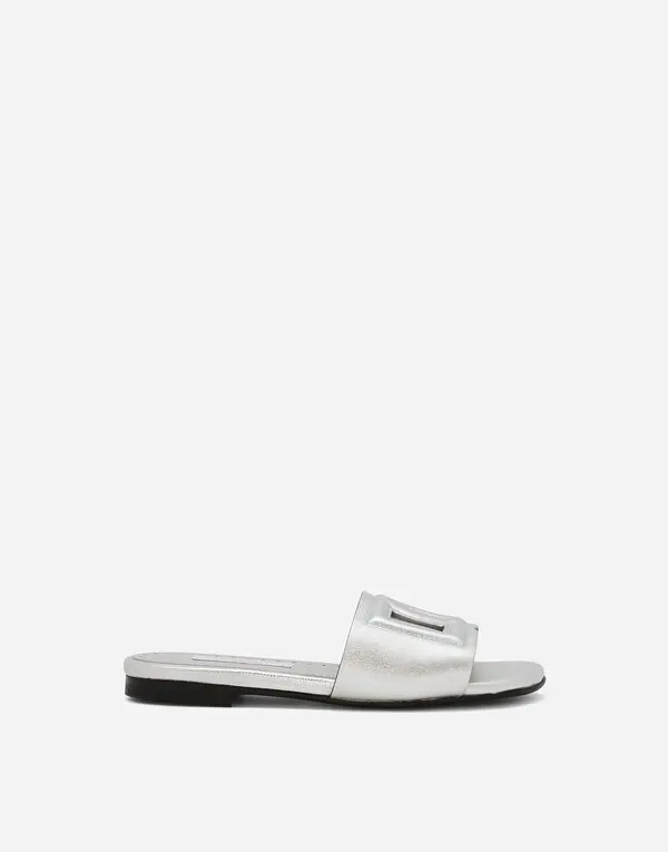 Dolce & Gabbana Foiled Lambskin Sliders