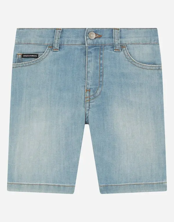 Dolce & Gabbana Washed Stretch Denim Shorts
