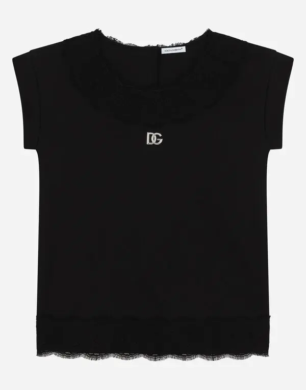 Dolce & Gabbana Short Interlock Dress With Dg Logo