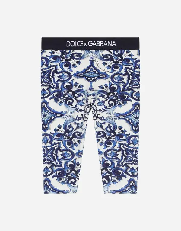 Dolce & Gabbana Majolica-print Interlock Leggings