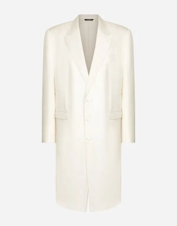 Dolce & Gabbana Single-breasted Silk Twill Coat