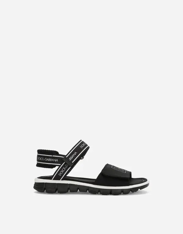 Dolce & Gabbana Technical Fabric Sandals With Dg Logo