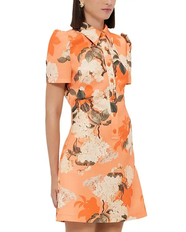 LEO LIN Brooke Hydrangea Mini Dress