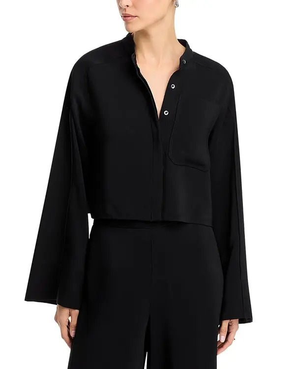 Co Cropped Button-front Shirt