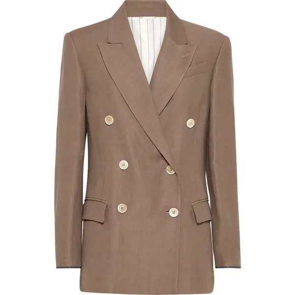 Brunello Cucinelli Twill Blazer - Cocoa