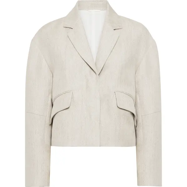 Brunello Cucinelli Linen Jacket With Monili Detail