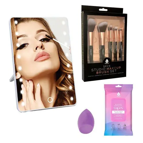 PURSONIC Makeup Essentials Set Brush Set, Wipes - Multicolor