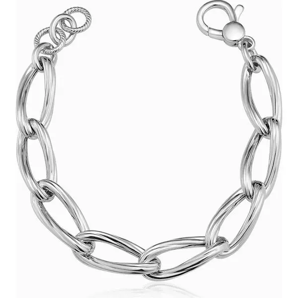 ORADINA Sterling Milanese Twist Link Bracelet