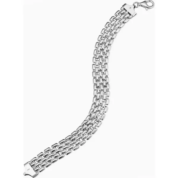 ORADINA Sterling Panther Link Bracelet - Silver