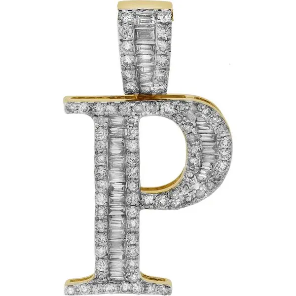 LUVMYJEWELRY Diamond Initial Pendant