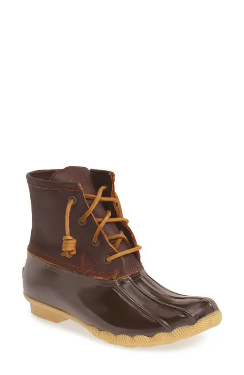 Sperry Saltwater Waterproof Rain Boots - Tan/ Brown