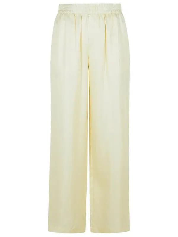 LISA YANG Wide-leg Silk Trousers - Beige