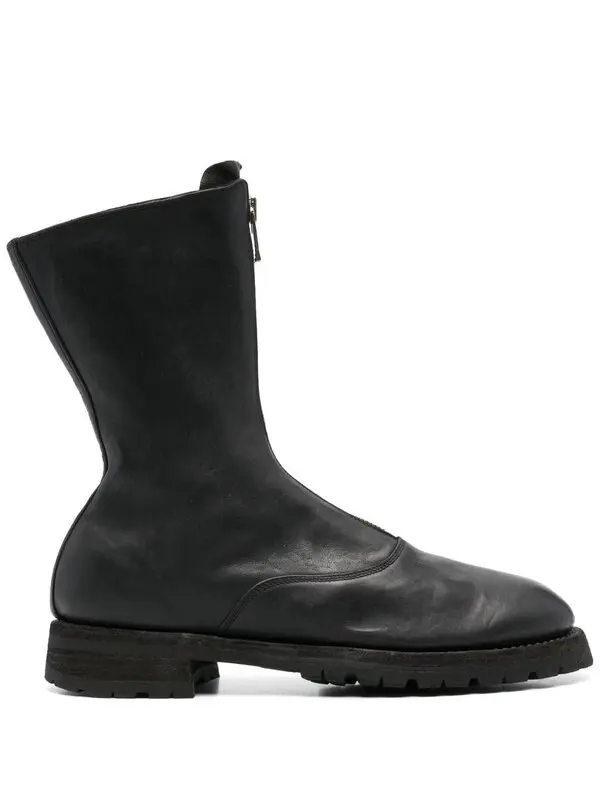 Guidi Front Zip Army Boots