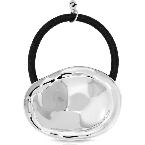 Ettika Noble Nugget Ponytail Holder - Silver