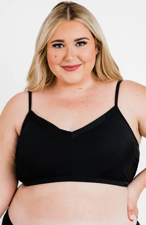 CALYPSA Plus Sized Adjustable Strap Swim Bra