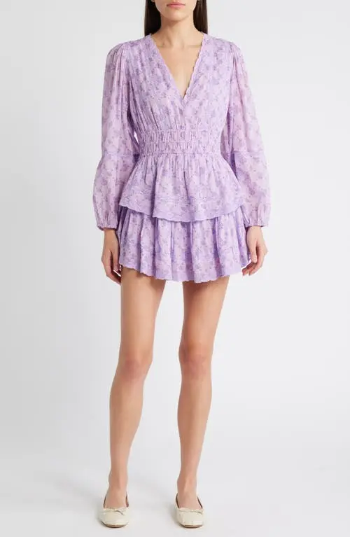 LoveShackFancy Rosamina Long Sleeve Cotton Minidress