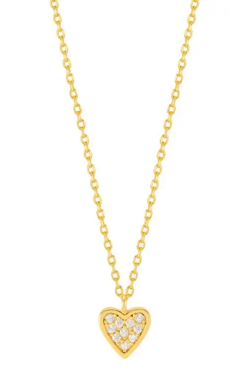 Estée Lauder Pavé Mini Heart Pendant Necklace - Gold