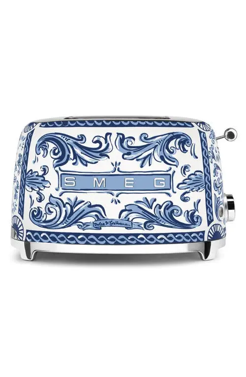 SMEG X Dolce & Gabbana '50s Retro Style Two-slice Toaster - Blu Mediterraneo