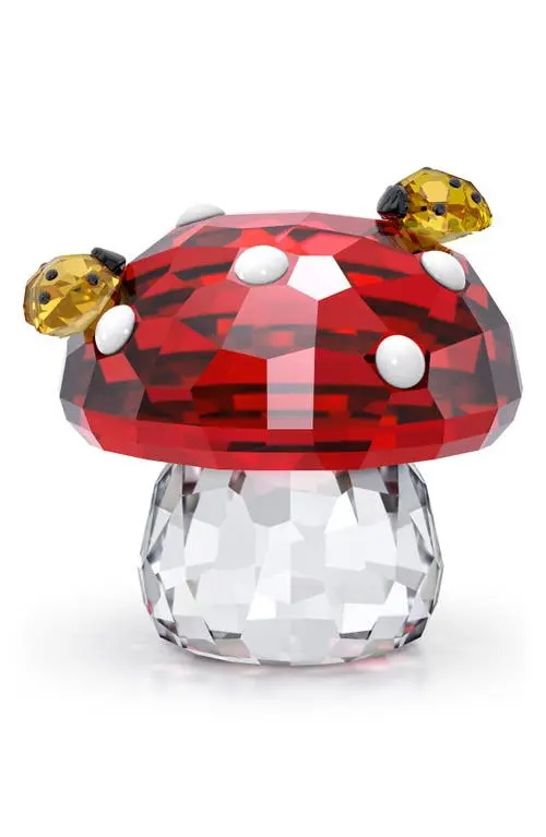 SWAROVSKI Idlyllia Crystal Mushroom & Ladybugs - Red Multi