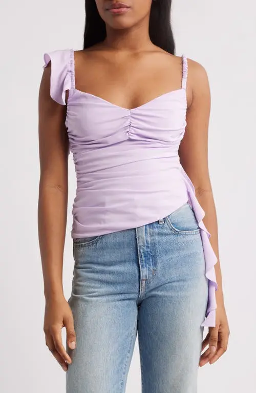 MISTRESS ROCKS Asymmetric Ruffle Tank