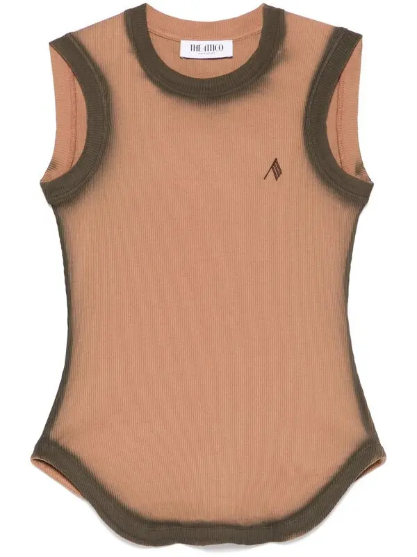Attico Reese Tank Top - Brown