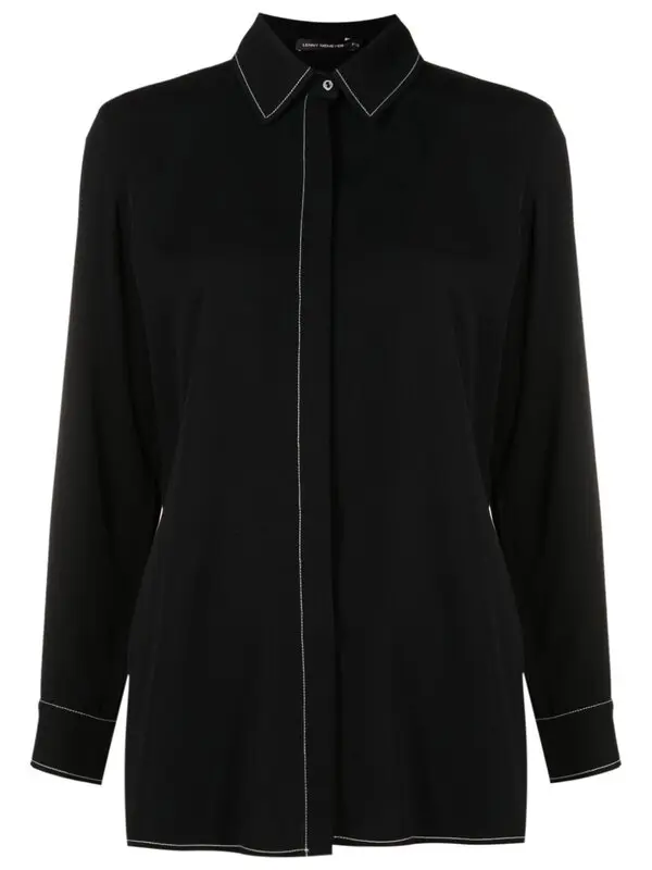 LENNY NIEMEYER Contrast-stitching Long-sleeve Shirt - Black