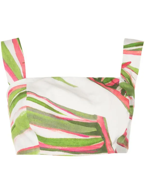 LENNY NIEMEYER Abstract-pattern Square-neck Top