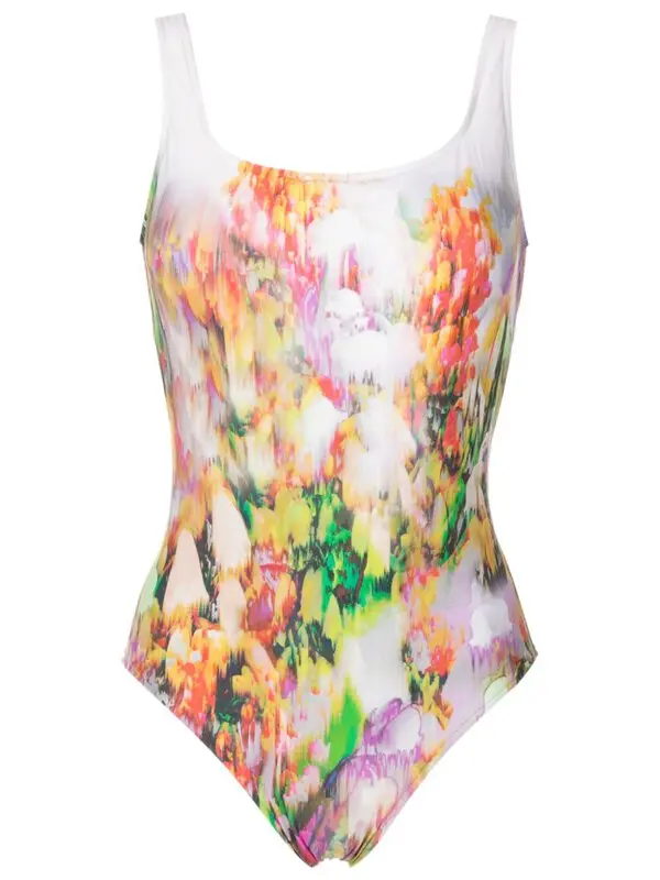 LENNY NIEMEYER Abstract-print Swimsuit - Multicolour