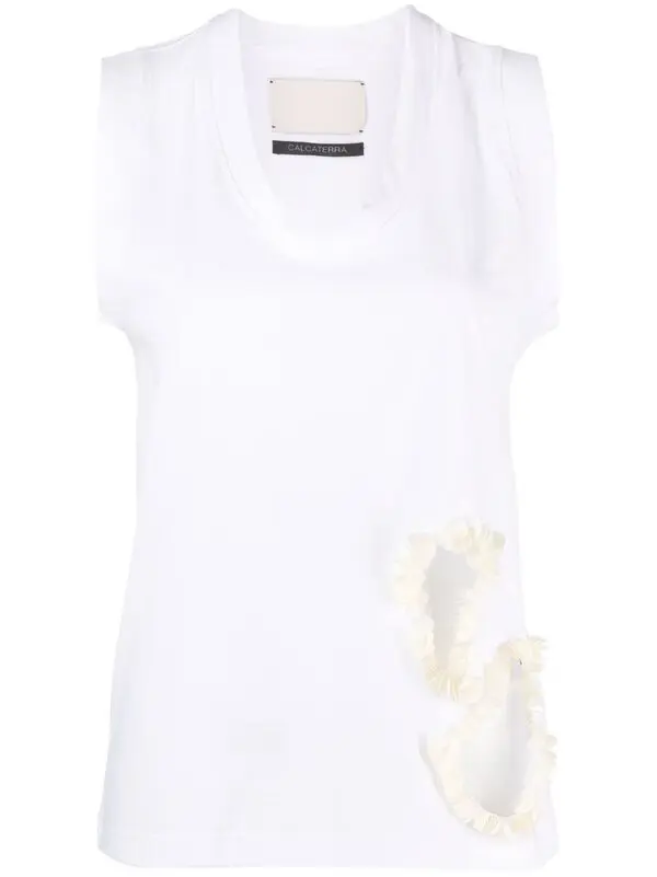 CALCATERRA Cut-out Cotton Vest