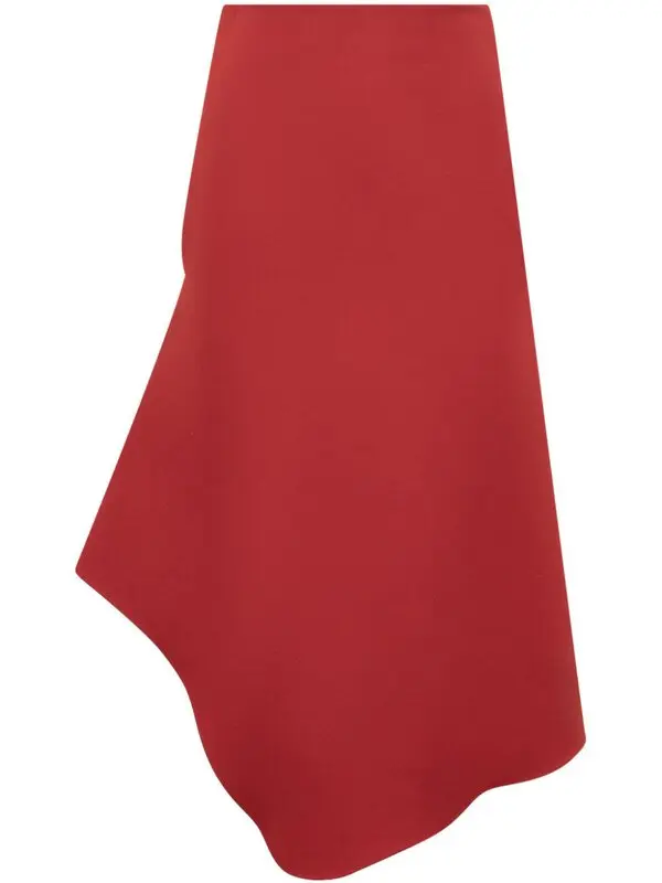 CALCATERRA Wave Maxi Skirt - Red