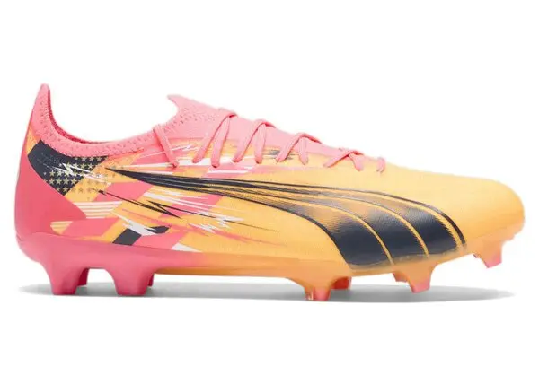 PUMA Ultra Ultimate Fg Ag Christian Pulisic Copa América Pack - Sun Stream/navy Blue/sunset Glow