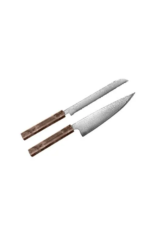 ITALIC Kumo Chef Knife And Bread Knife Set - Stabilized Maple