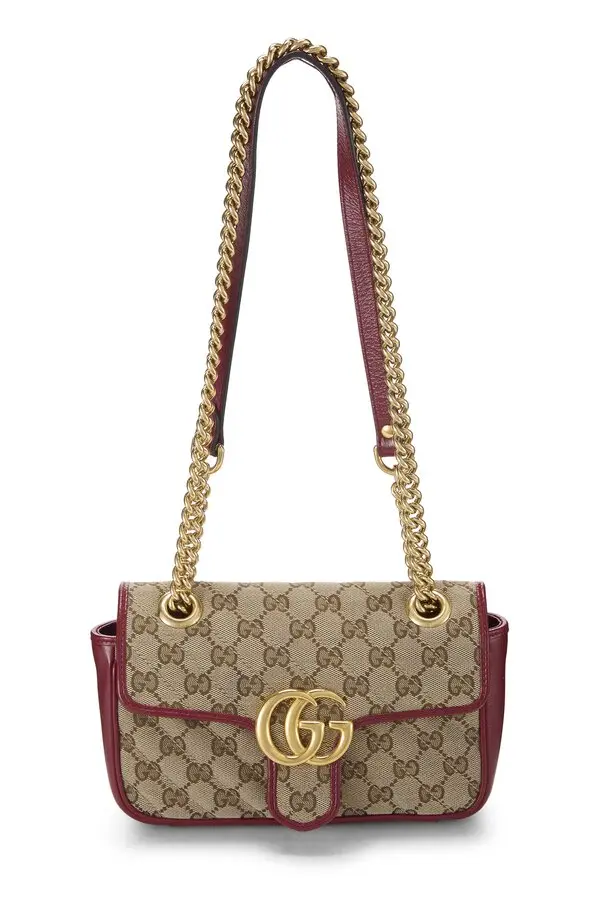 Gucci Original Gg Canvas Marmont Mini Shoulder Bag - Beige