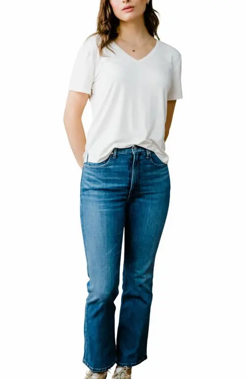 ABLE Holly Kick Flare Jeans - Medium Indigo Wash