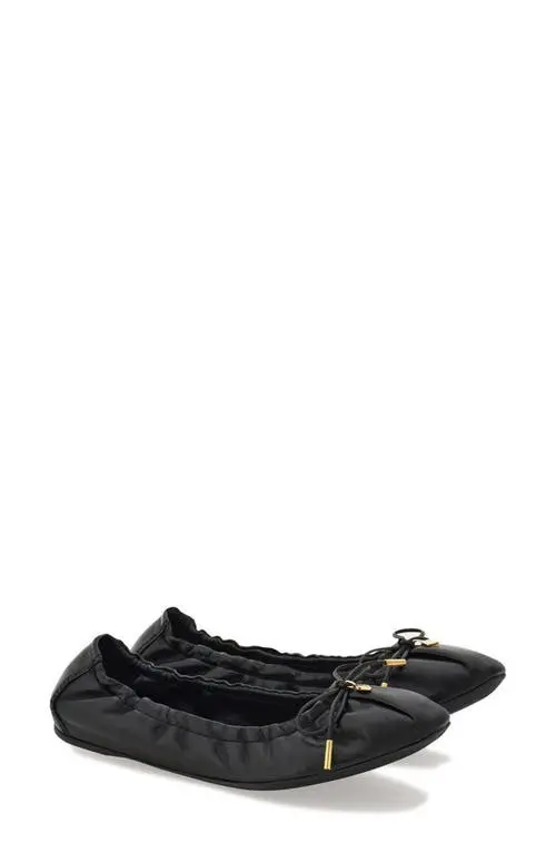 FERRAGAMO Joelle Elasticated Ballet Flat - Nero