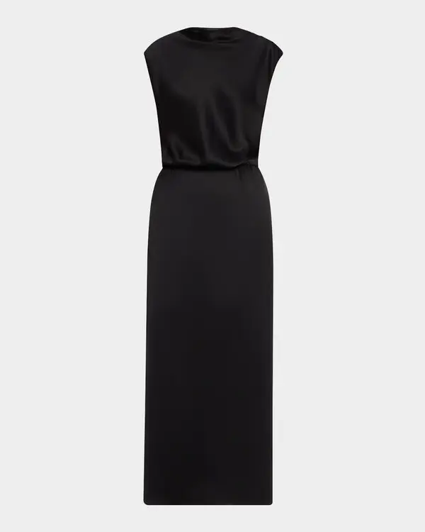 Giorgio Armani Cap-sleeve Double Silk Satin Gown