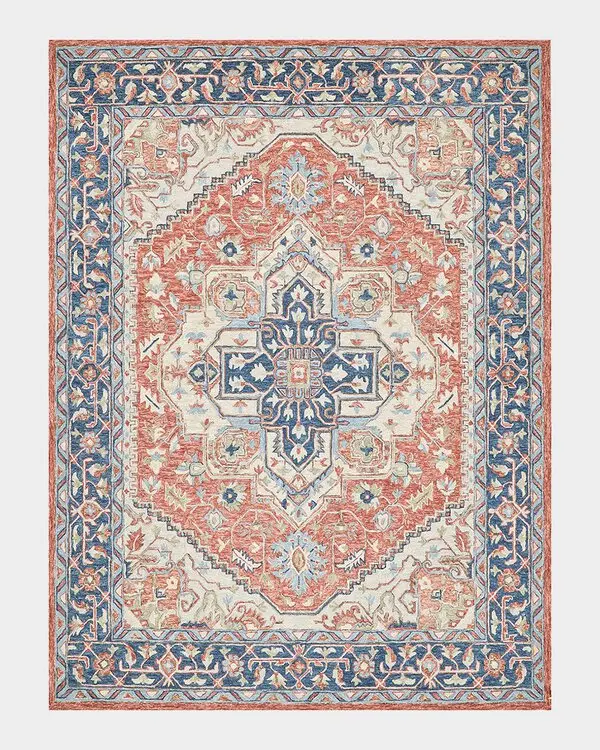 EXQUISITE RUGS Richmond Serapi Hand-tufted Rug, 10' X 14 - Red/blue