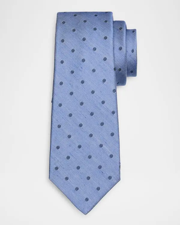 Kiton Tonal Dot Silk Neck Tie