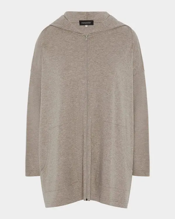 Eskandar Zipped Hooded Top