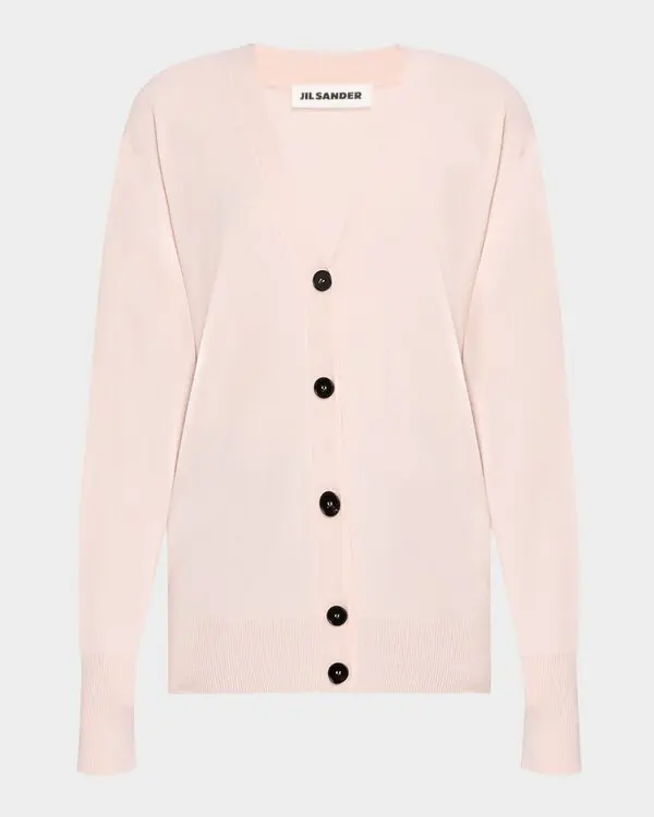 JIL SANDER V-neck Cashmere Cardigan - Confetti