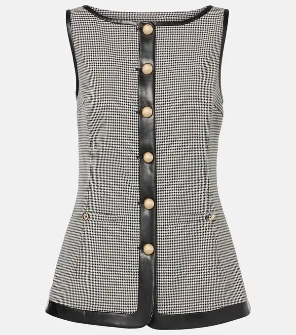 Simkhai Cressida Checked Vest