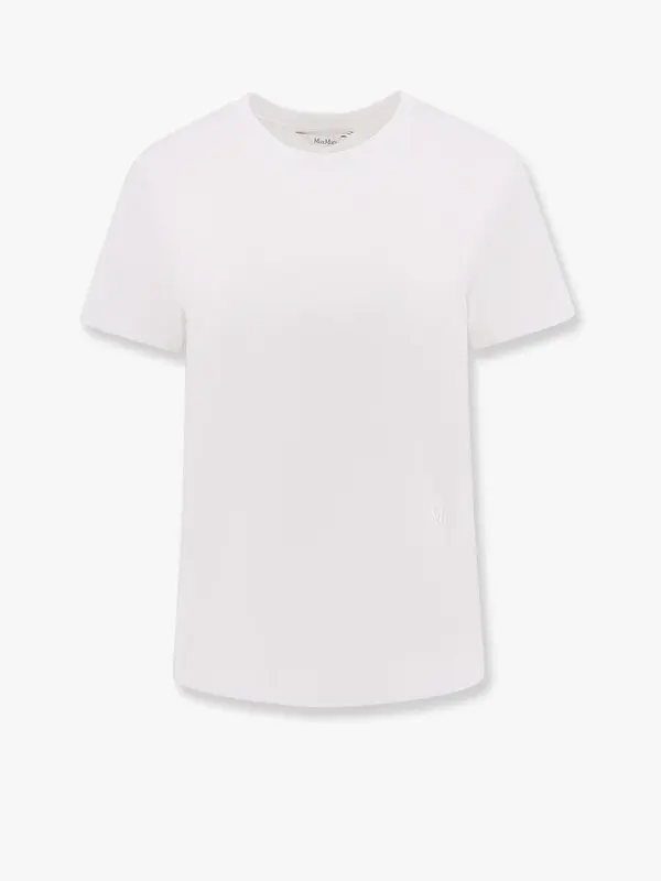 Max Mara Nerina Cotton T-shirt With Embroidery - White
