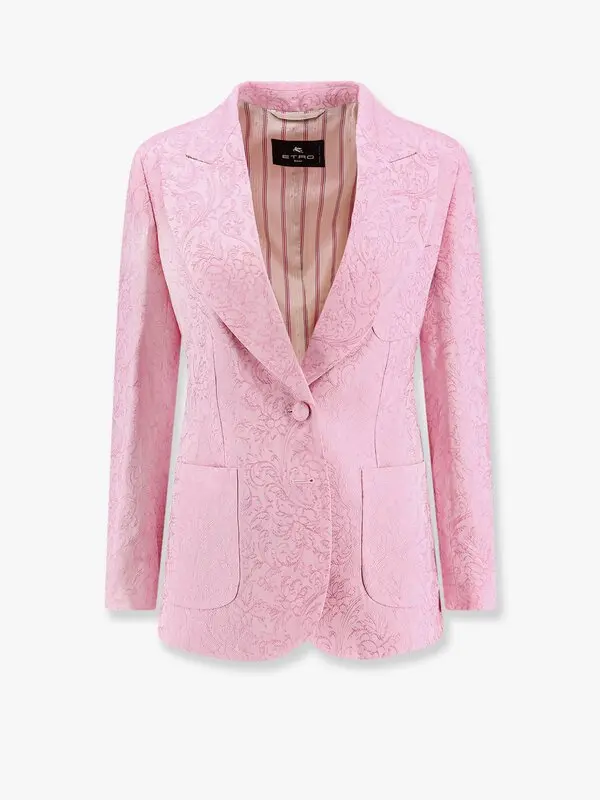 Etro Jacquard Blazer With Embroidery - Pink