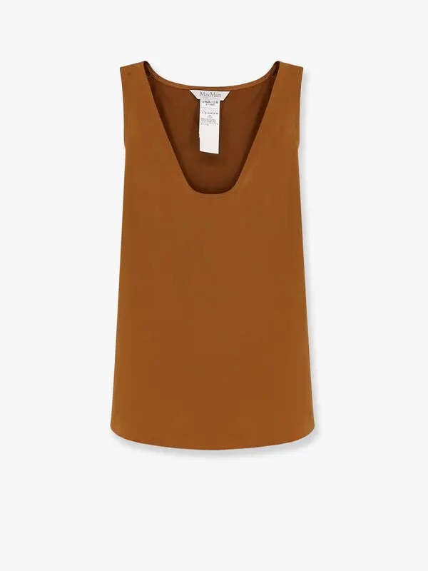 Max Mara Filly Silk Top - Brown