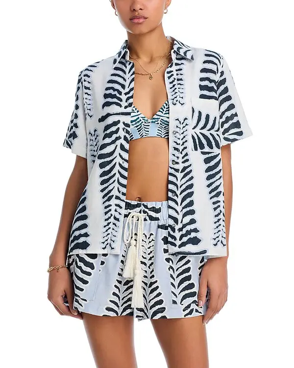 PALMACEA Maya Printed Cover Up Shirt